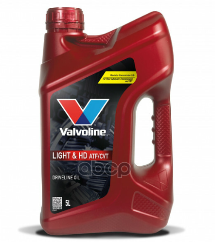 Масло трансмиссионное VALVOLINE LIGHT & HD ATF / CVT 5л На складе Valvoline арт. 908831