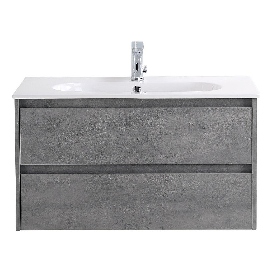 Тумба с раковиной Belbagno Kraft 800-2C-SO-CG Cemento Grigio