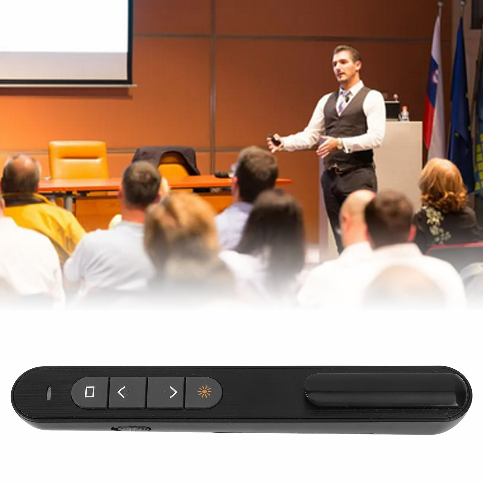 Wireless Presenter Remote Control Presentation Click Pointer Portable PPT Clicker for Classroom Office — фото 1