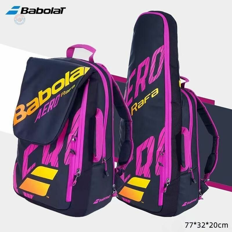 Сумка для теннисных ракеток Babolat Pure Aero Rafa вместительный рюкзак-чехол на 32 л с термоизоляцией и мешком для обуви