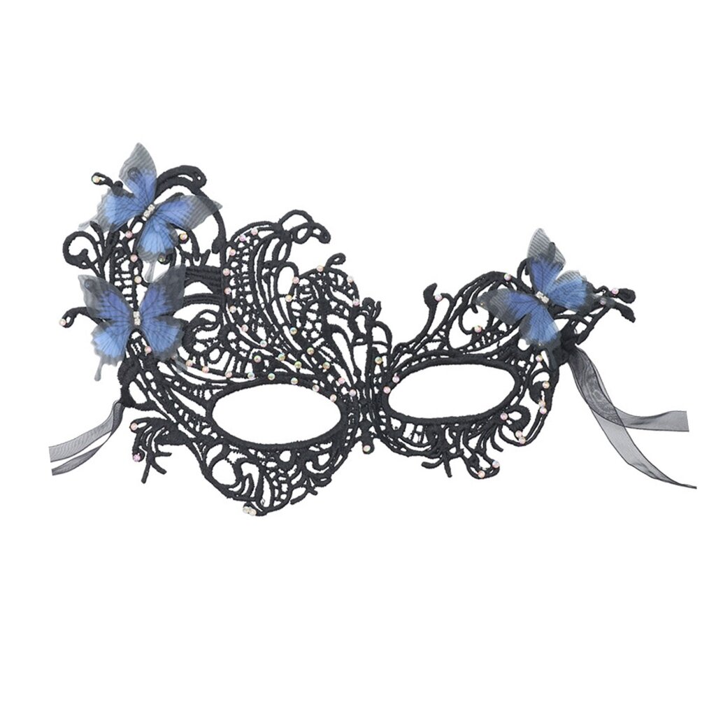Маска на Половину Лица Butterfly Party-Diamond Butterfly Phoenix Black