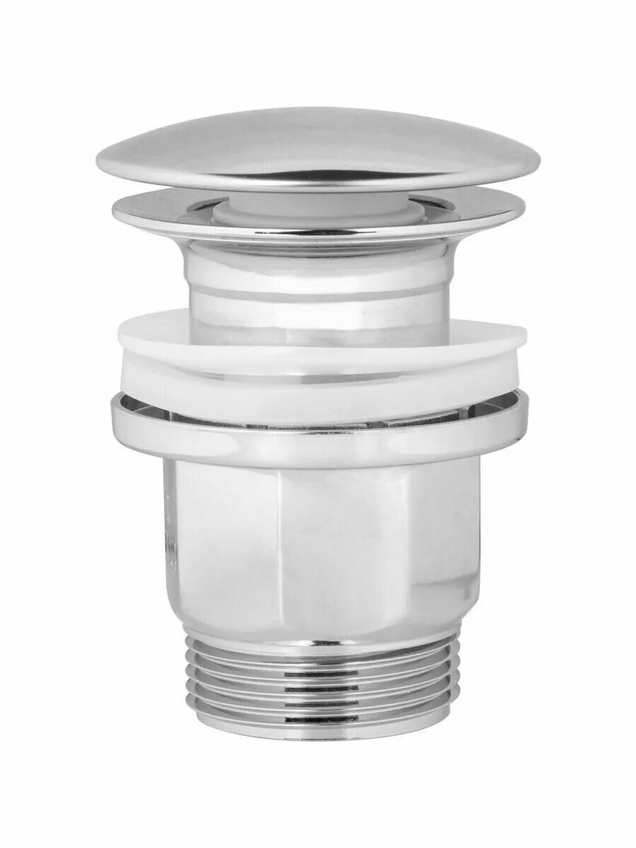 Выпуск для раковины click/clack, большая крышка с переливом, хром, 1 1/4", AV Engineering