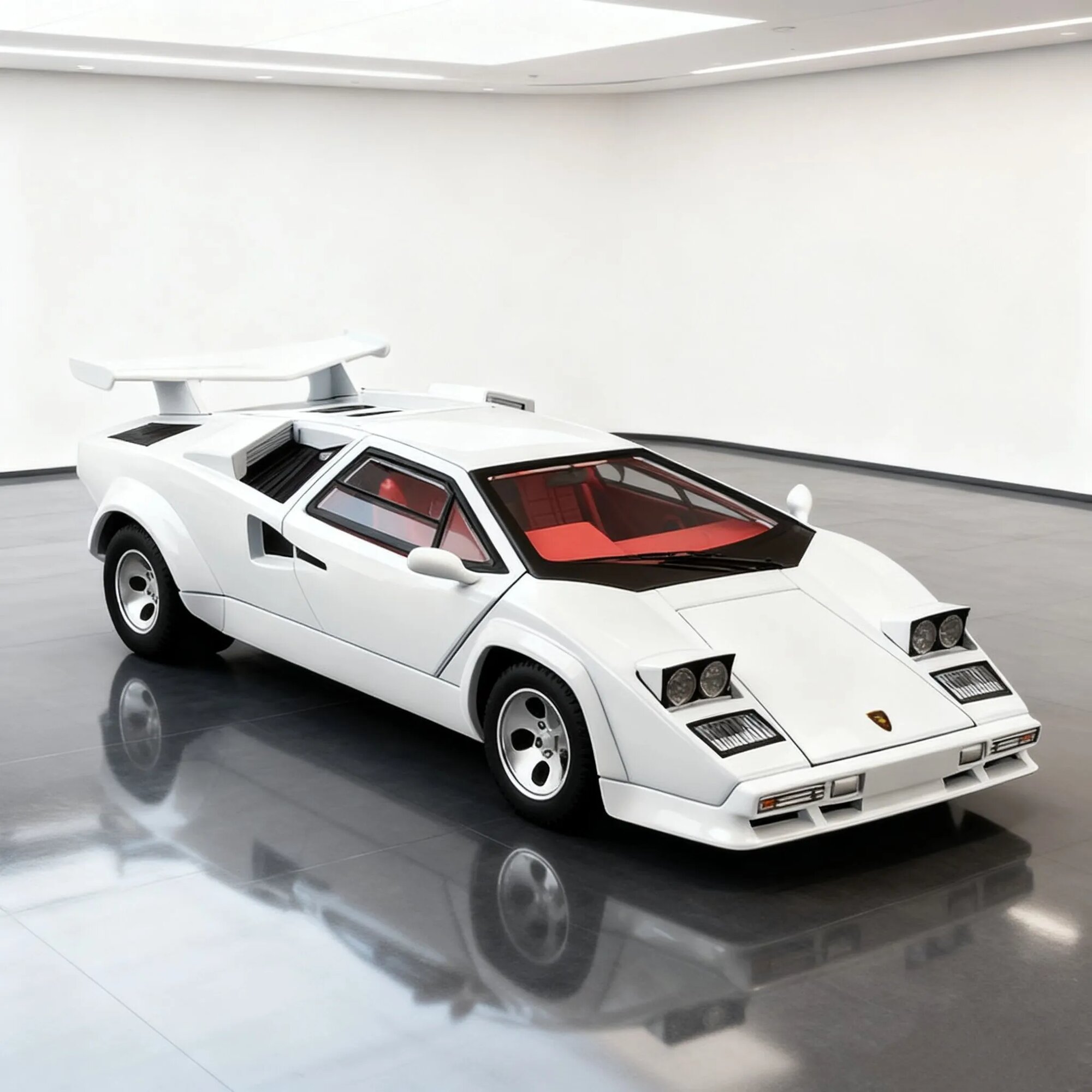 Миниатюрная модель автомобиля из литого металла Ламборгини Контах LP5000S модель автомобиля Игрушки 1:32 Lamborghini Countach LP5000S, Свет и звук