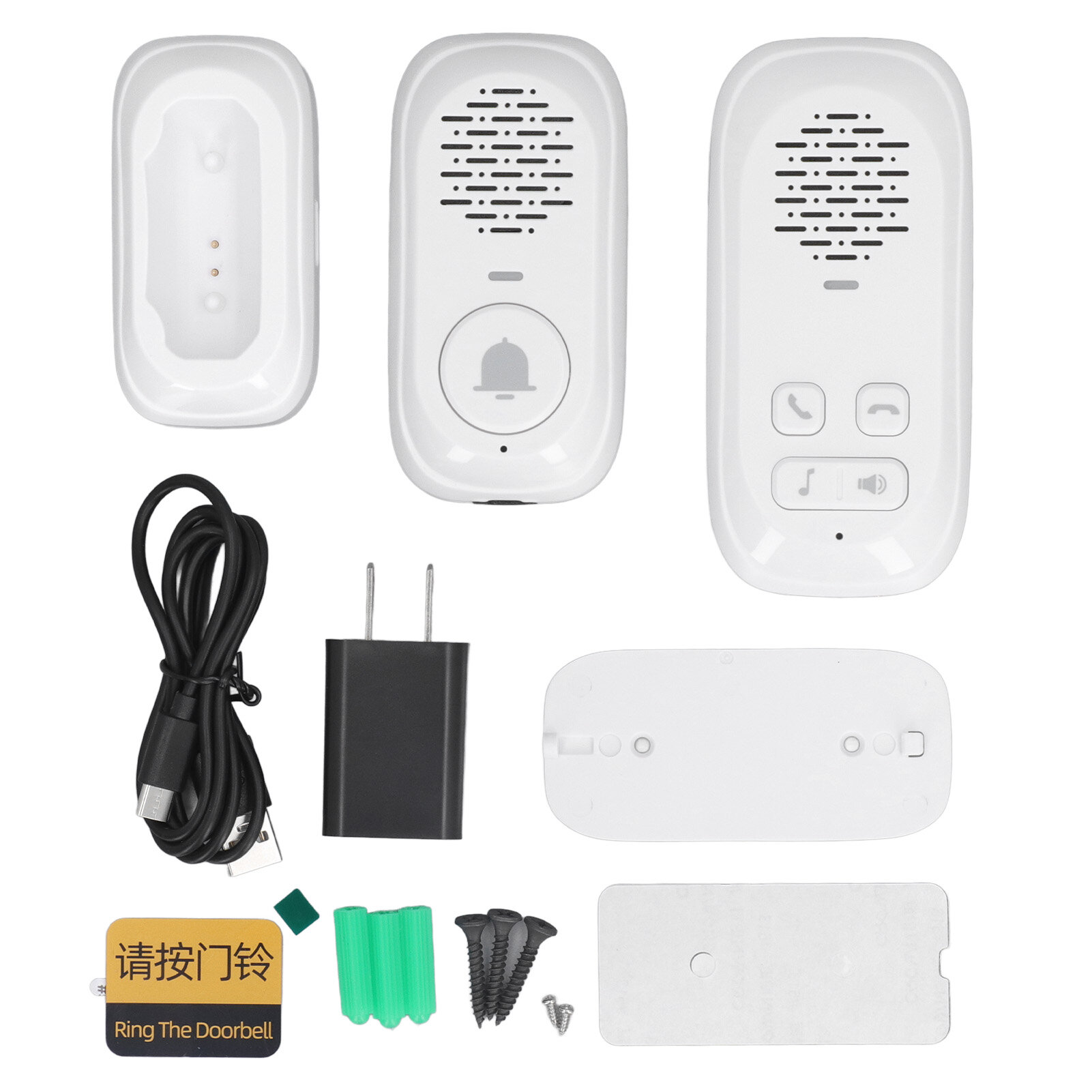 Беспроводной домофон двусторонней связи, дальность 300 м, дверной звонок, питание AC100-240V