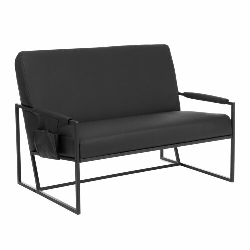 Диван Tetchair Charli LUX/Чарли Люкс экокожа , Sharp Чёрный