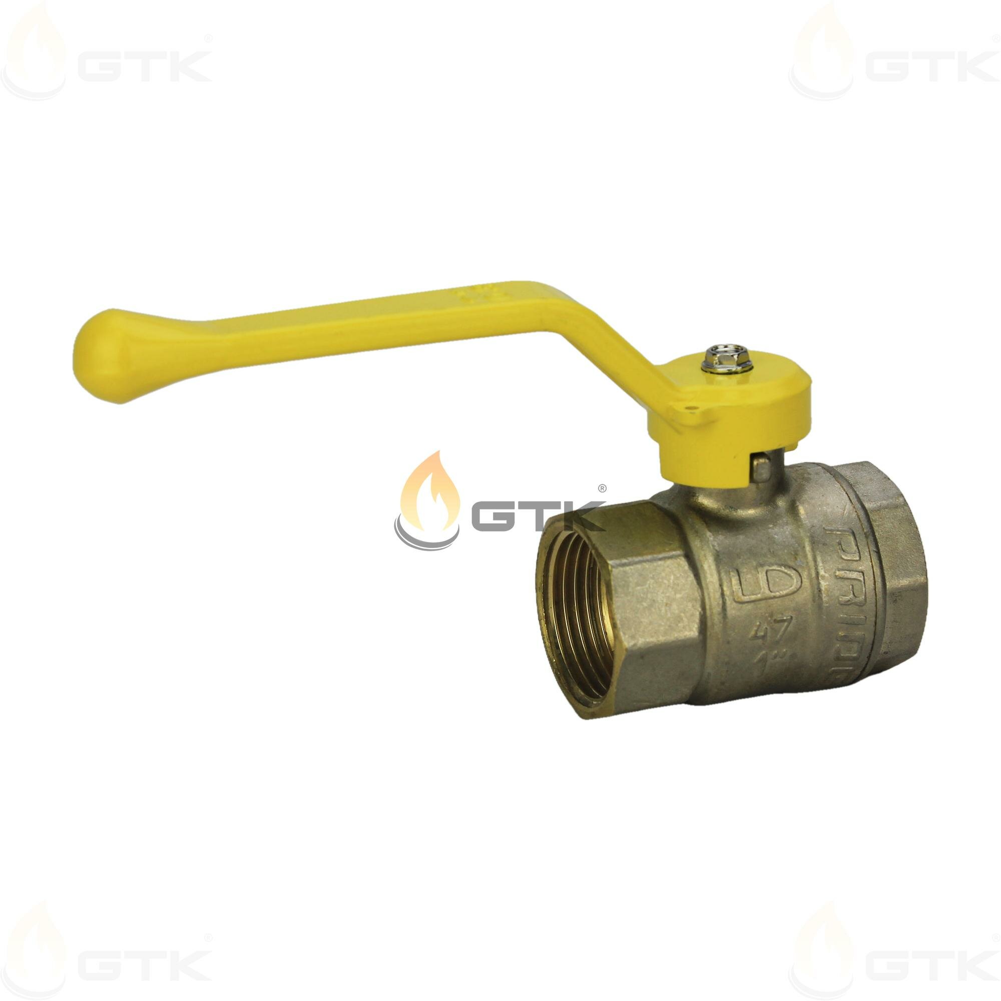 Шаровой латунный кран LD Pride DN25 PN40, 47.25. В-В. Р. GAS