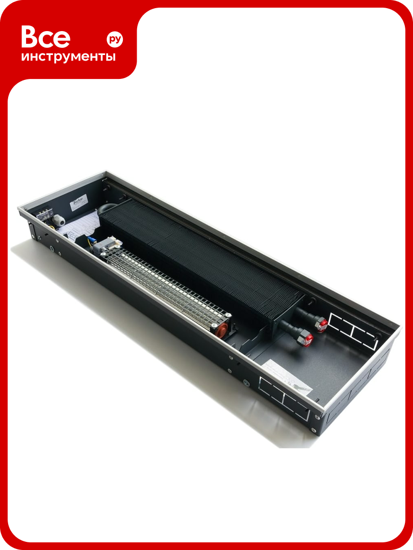 Встраиваемый внутрипольный конвектор TECHNO Vent KVZV 250-120-4000 RH04001843, Прибор устанавливается в стену или пол