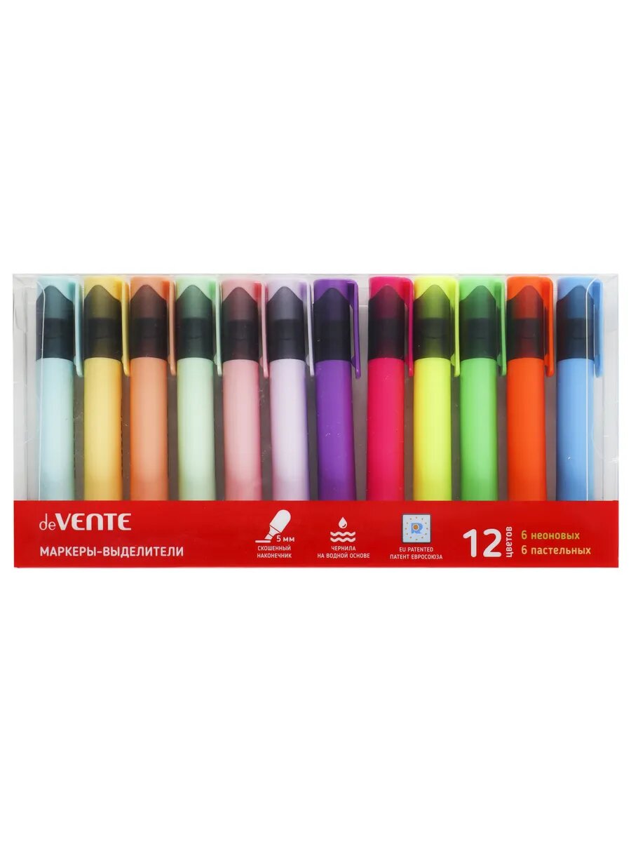 Набор перманентных маркеров 12 шт 1-5 мм