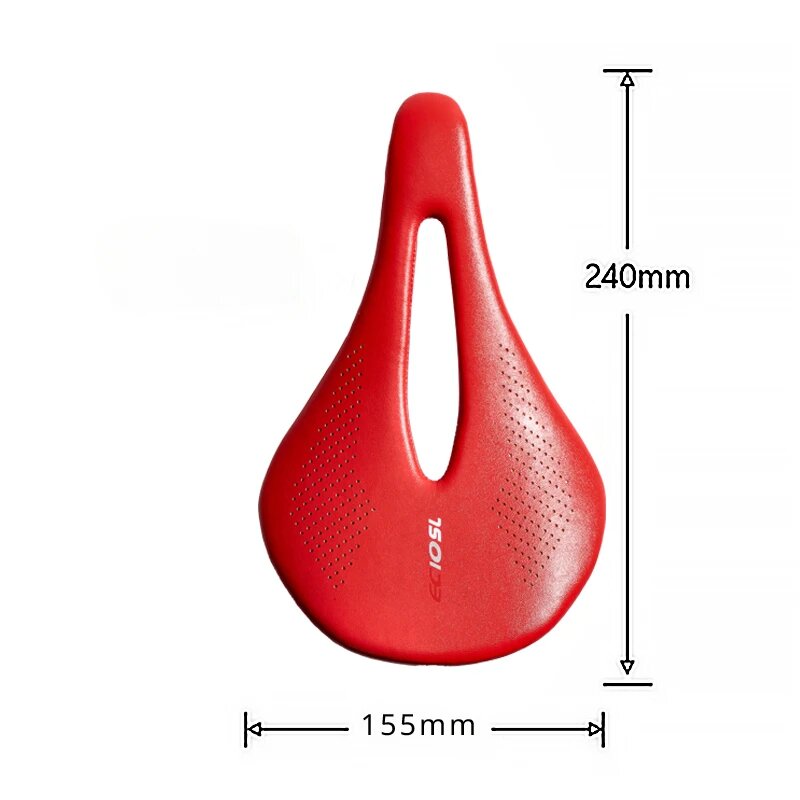 Седло ECIOSL из углеродного волокна для шоссейных велосипедов Красный, 155MM2