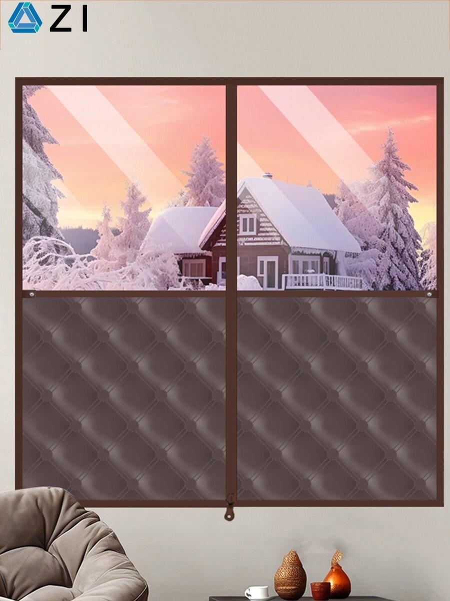 Пленка для утепления окон Зима термозащитные шторы для окон С застежкой-молнией, подходит для зимы.