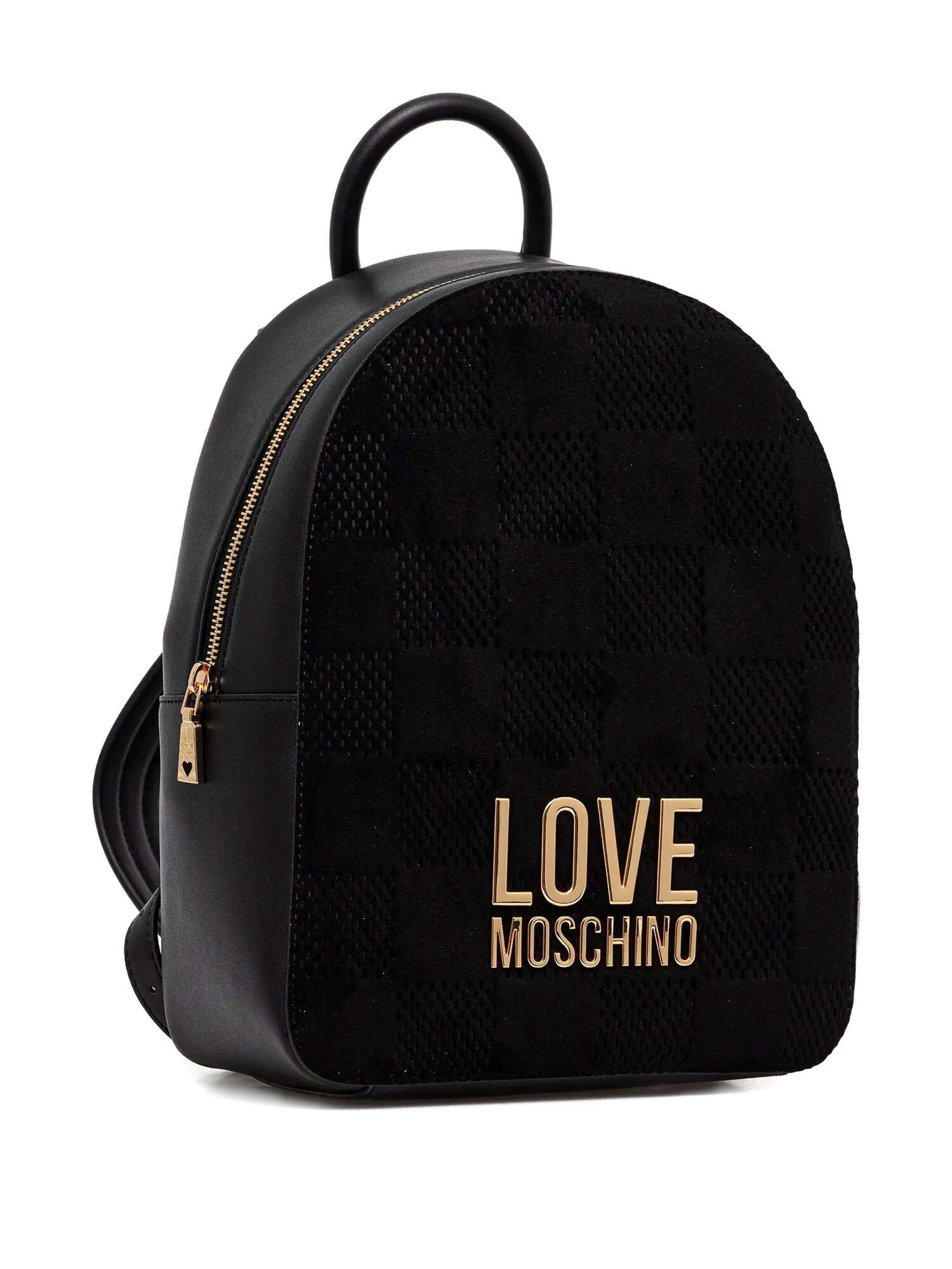 Сумка LOVE MOSCHINO Logo-lettering top-handle backpack, черный/черный — фото 1