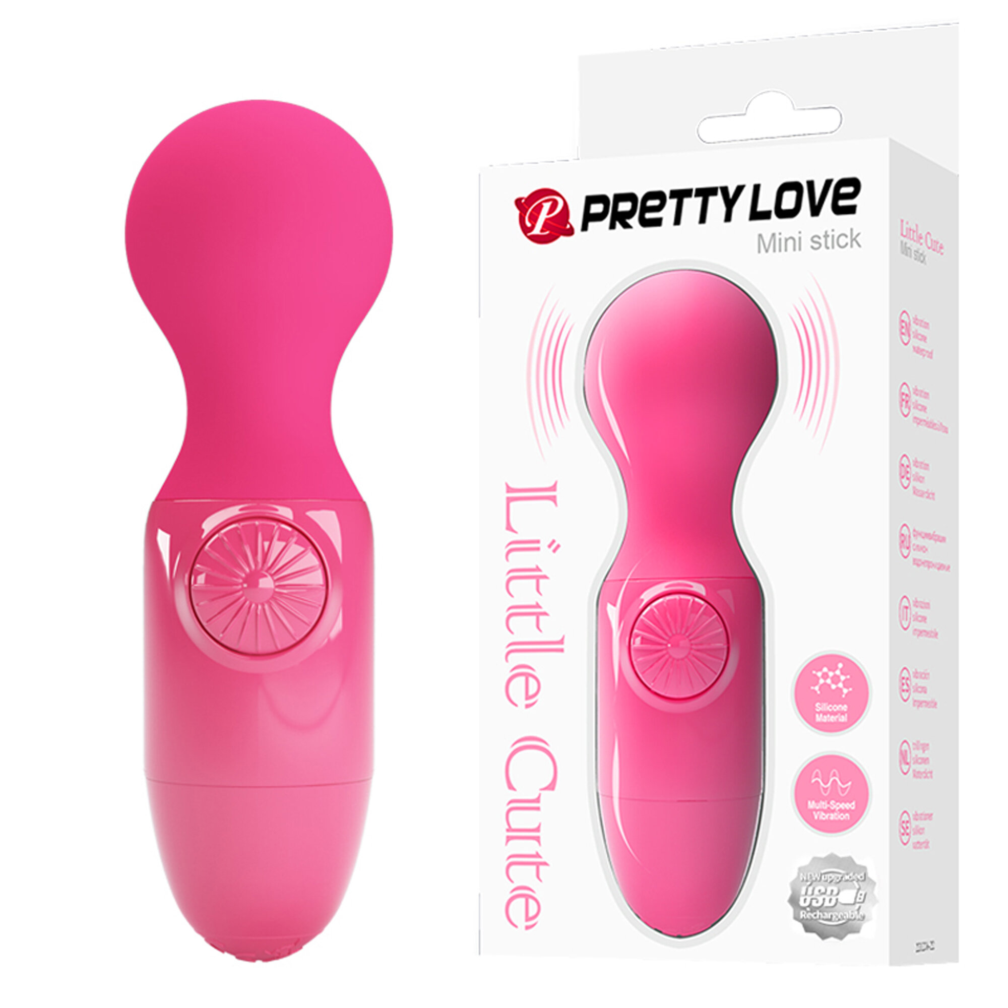Pretty Love Мини-вибратор Little Cute, розовый (12, Ø 3.8 см)