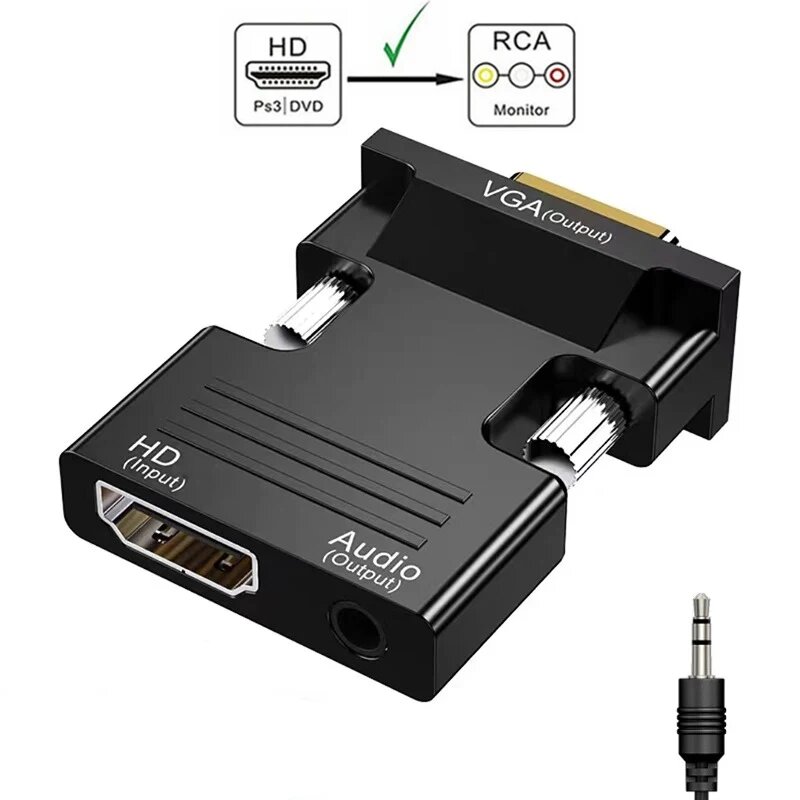 HDMI-VGA адаптер с аудиокабелем 3,5 мм