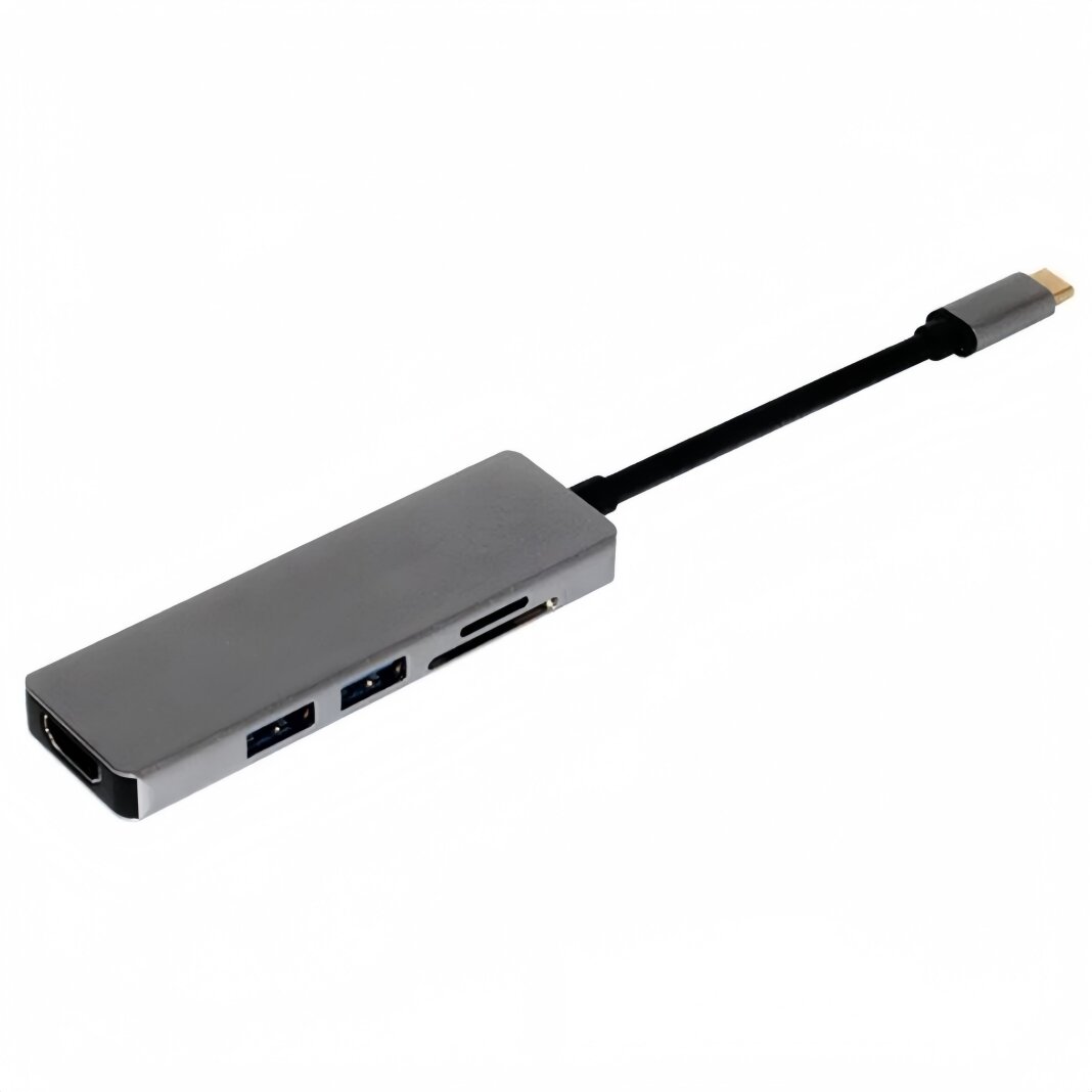 Переходник Type-C to HDMI 5 в 1 (USB 3.0 HDMI TF SD CARD) для MAC