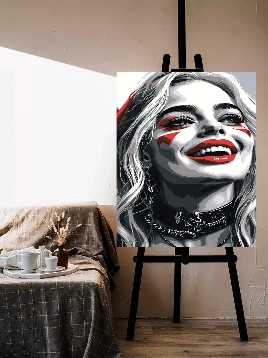 Картина по номерам Фэнтези Харли Квин Суперзлодейка