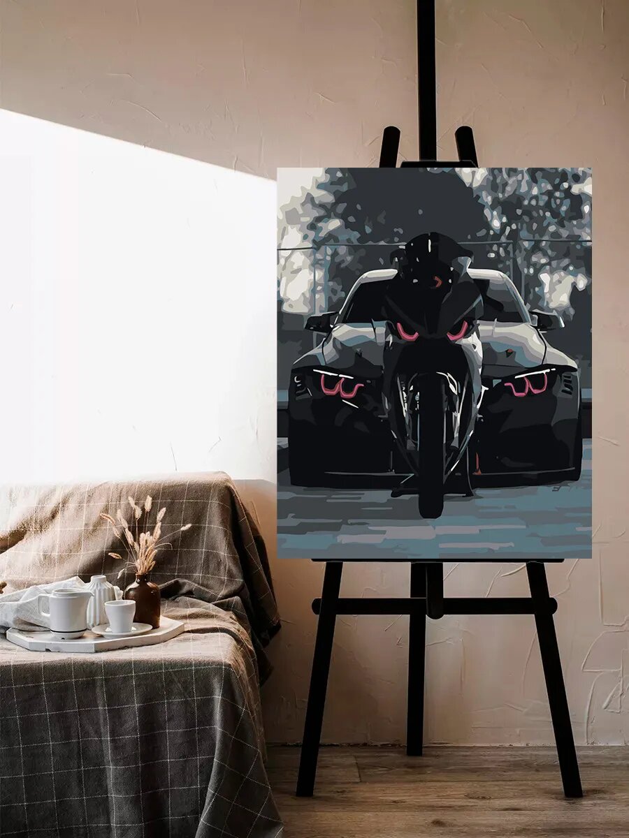 Картина по номерам БМВ Машина Спортбайк Автомобиль BMW