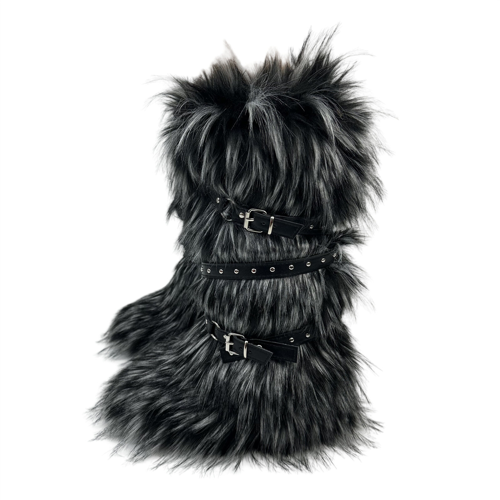 Y2K сексуальные высокие зимние сапоги для горячих девушек, новые меховые сапоги с пряжкой на ремне 2025 года