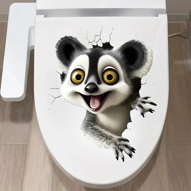 3D наклейка на крышку унитаза с рисунком сломанной стены, наклейка на бачок унитаза, стена, украшение дома, наклейка на ванную комнату