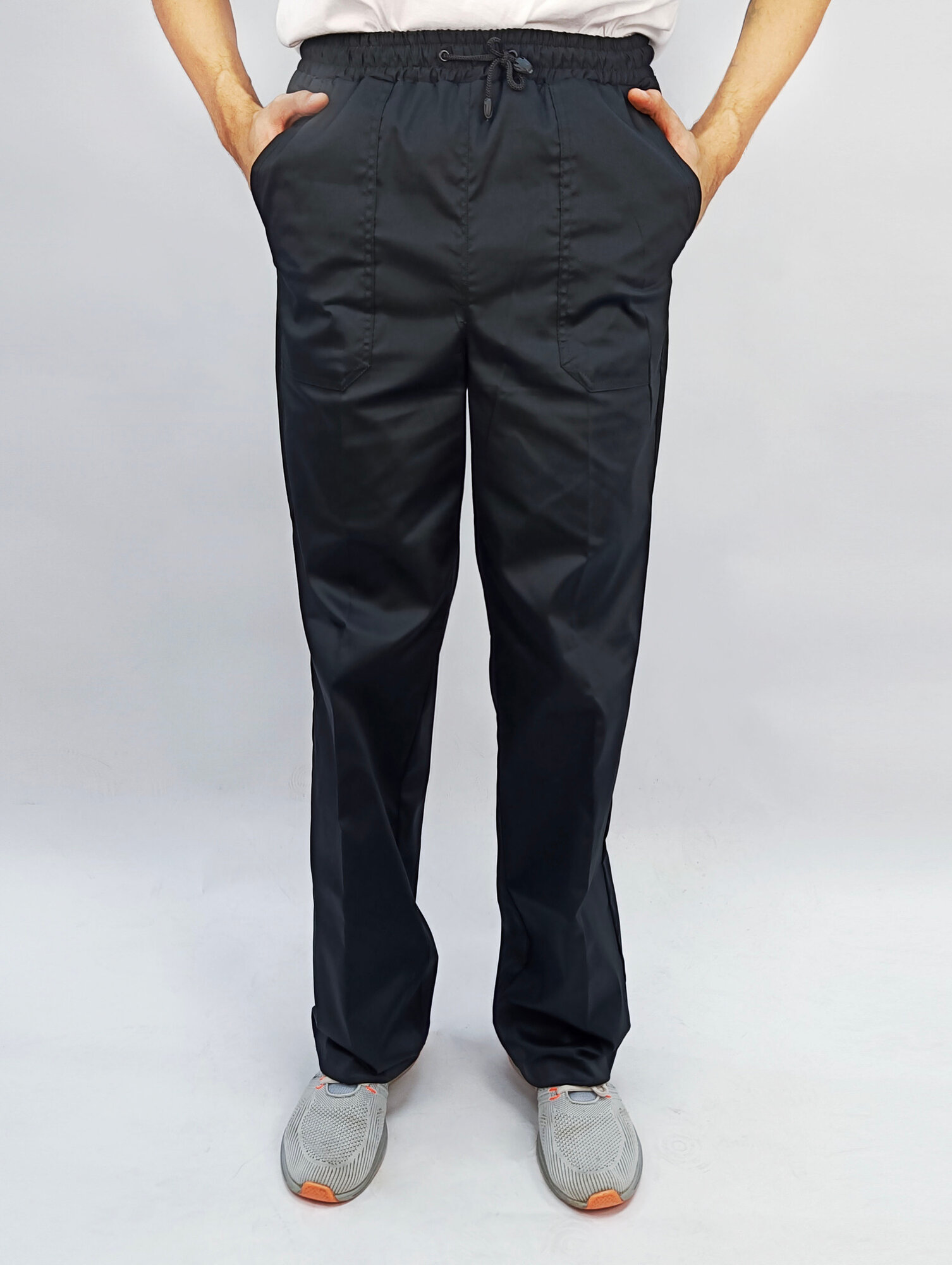 Брюки мужские Вилан медицинские, рабочие для сферы услуг, на резинке, черный, размер 48-50, рост 170-176