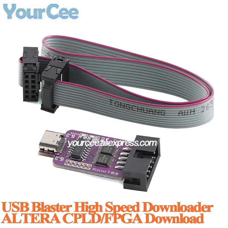 USBASP AVR Программатор 10-контактный модуль + адаптер 6-контактный USB Blaster