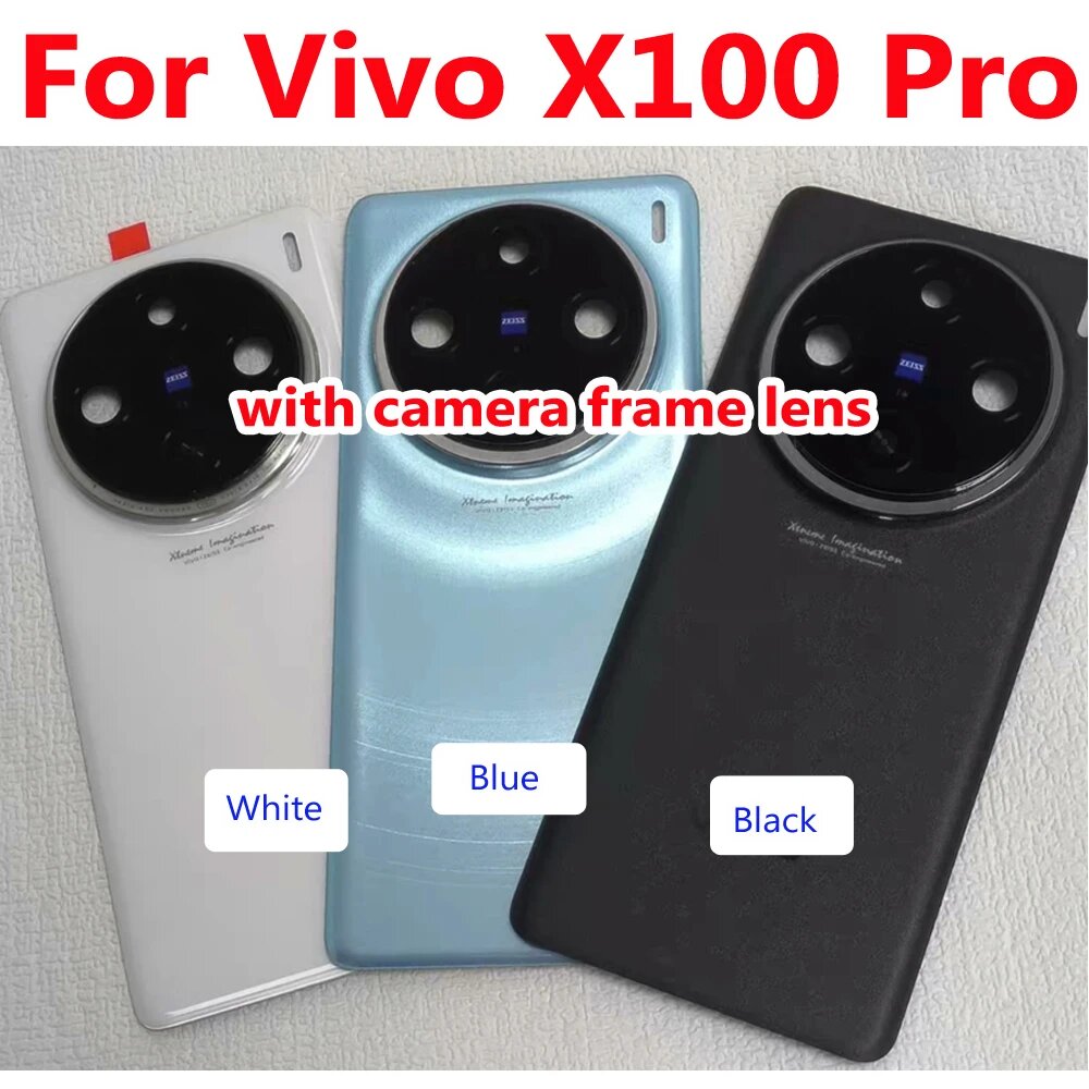 Лучший класс AAA задняя крышка батарейного отсека для Vivo X100 Pro X100Pro Черный, Black Color