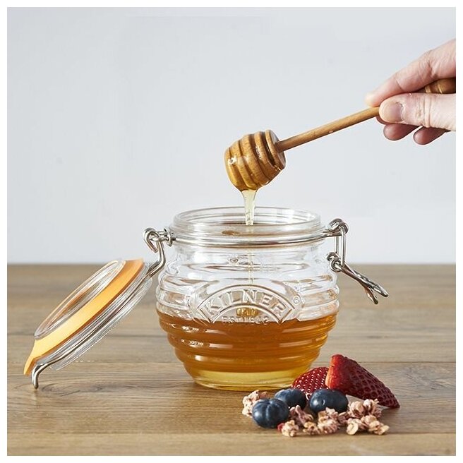 Банка Kilner Clip Top с ложкой для меда, 400 мл