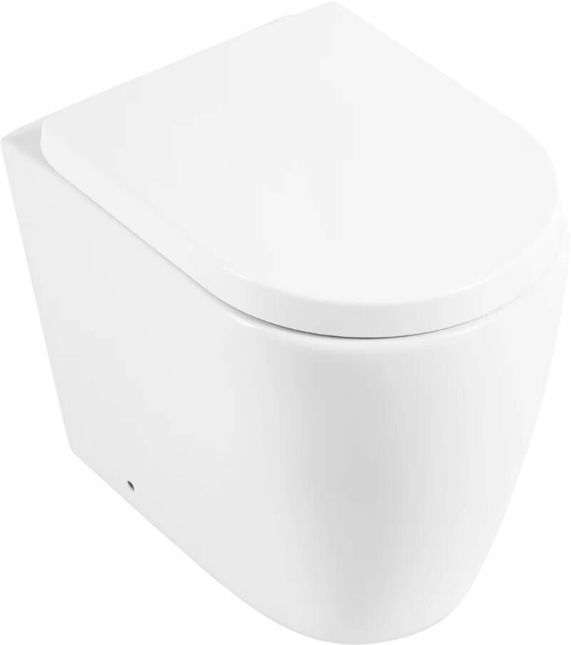 Унитаз приставной напольный BelBagno Marino BB105CBR с микролифтом, безободковый, без бачка, антивсплеск, фарфоровый, белый, глянцевый, овальный, сиденье для унитаза в комплекте