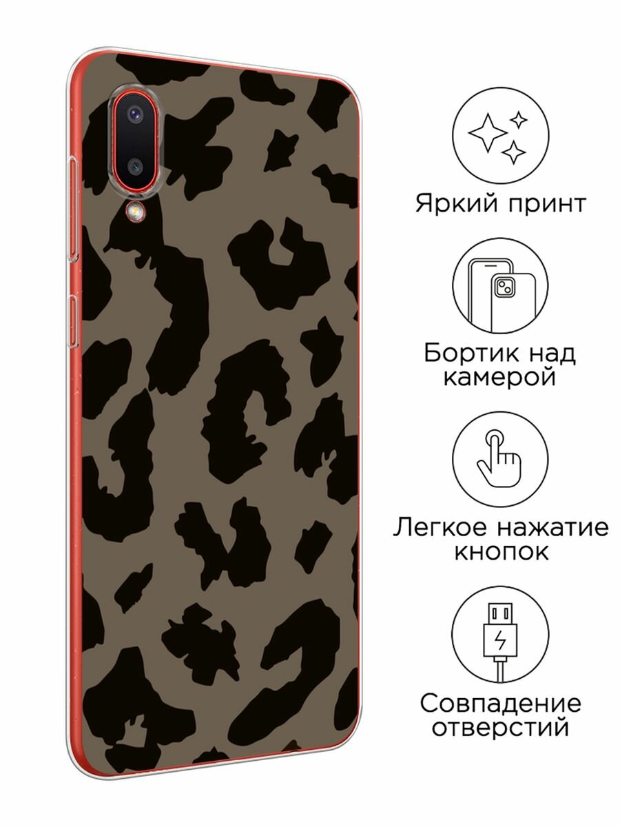 Чехол на Samsung Galaxy A02 / Самсунг Галакси А02 с принтом "Леопардовые пятна паттерн 1" — фото 1