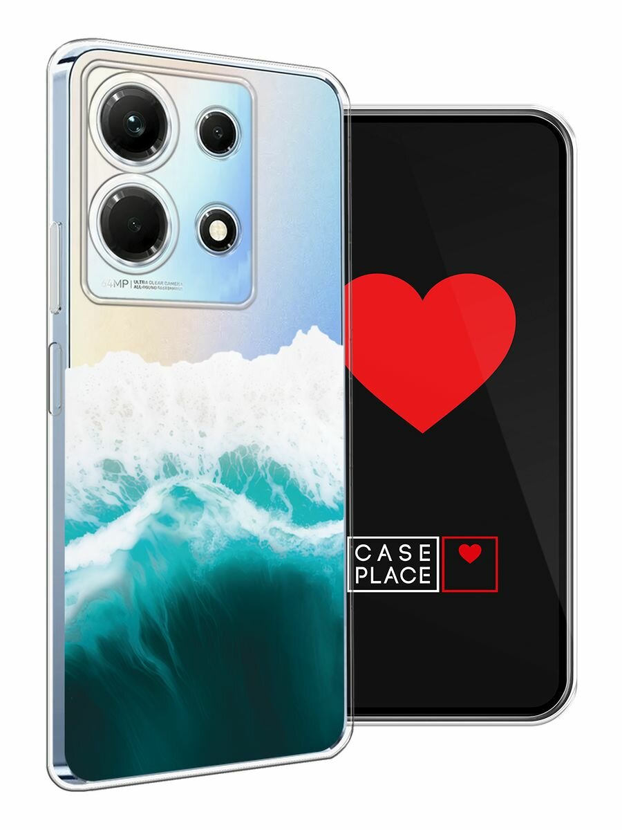 Чехол на Infinix Note 30 4G / Инфиникс Нот 30 4G с принтом "Большая волна", прозрачный — фото 1
