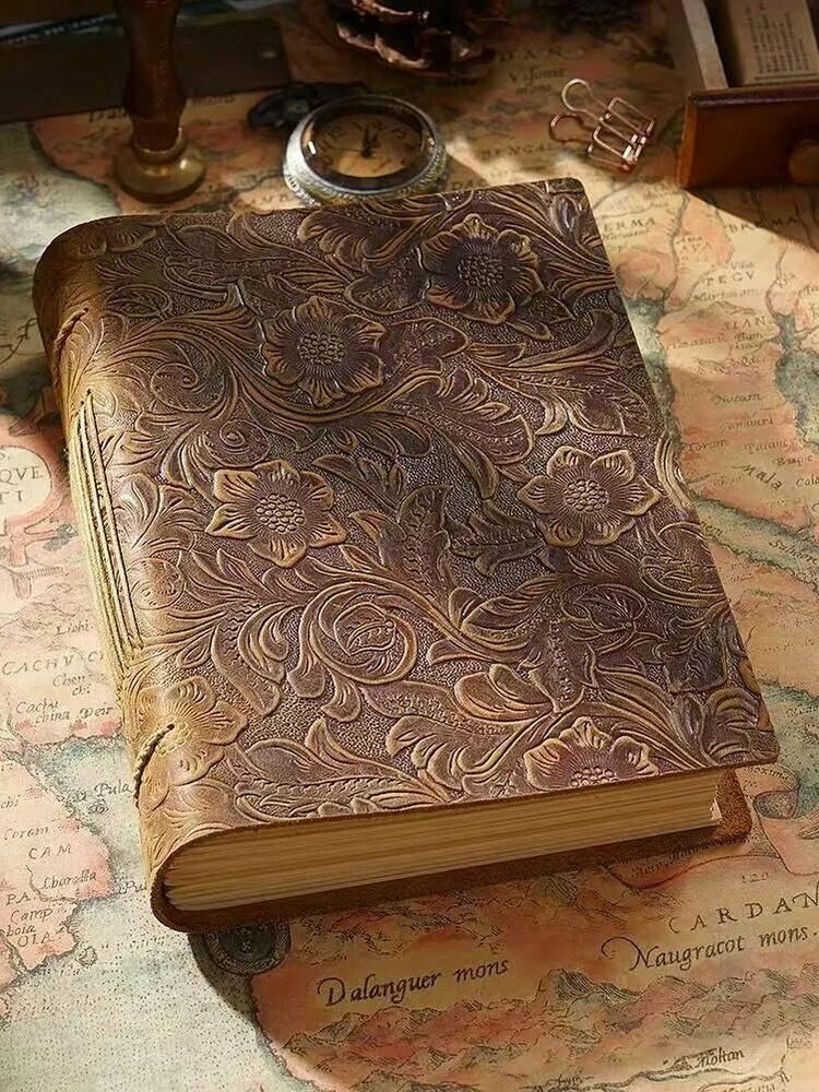 Оригинальный альбом для рисования ручной работы из воловьей кожи, ретро-дневник, листов: 401