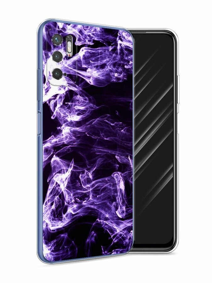 Чехол на Xiaomi Redmi Note 10T/10 5G/Poco M3 Pro / Сяоми Редми Нот 10Т/10 5G/Поко М3 Про с принтом "Фиолетовый дым"