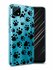 Чехол на Realme C21 / Реалми С21 с принтом Лапки черные, прозрачный