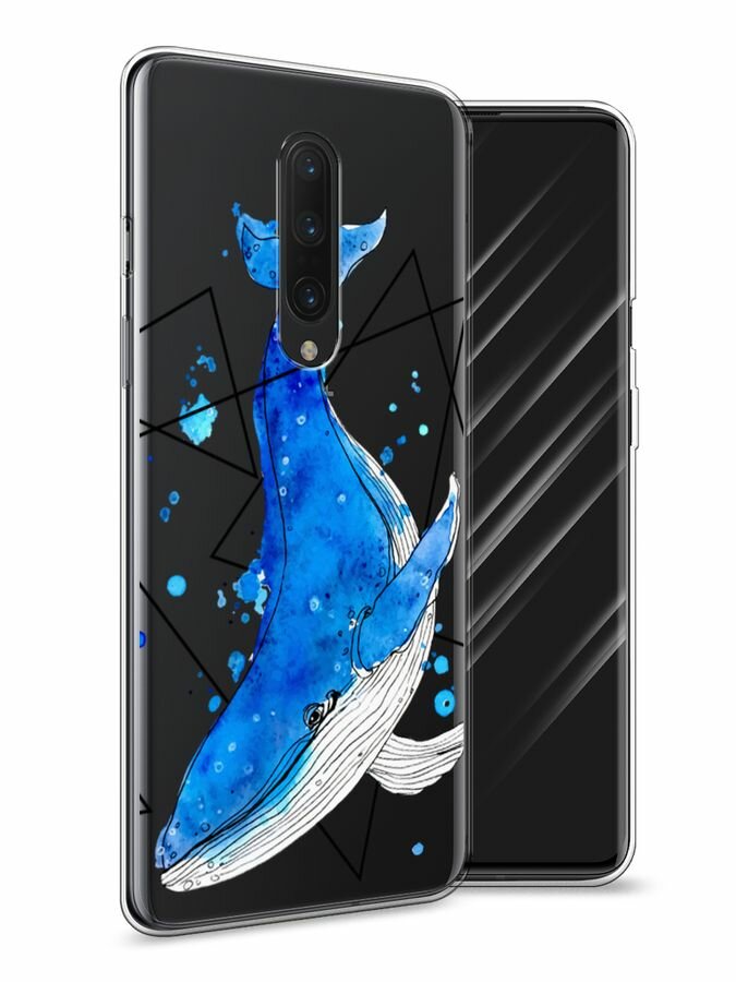 Чехол на OnePlus 8 / ВанПлас 8 с принтом "Кит графика", прозрачный