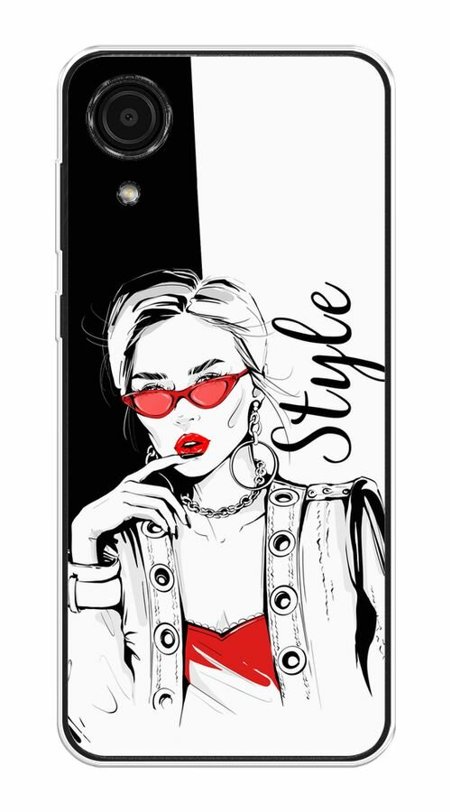 Чехол на Samsung Galaxy A03 Core / Самсунг Галакси А03 Core с принтом Черно-белый стиль