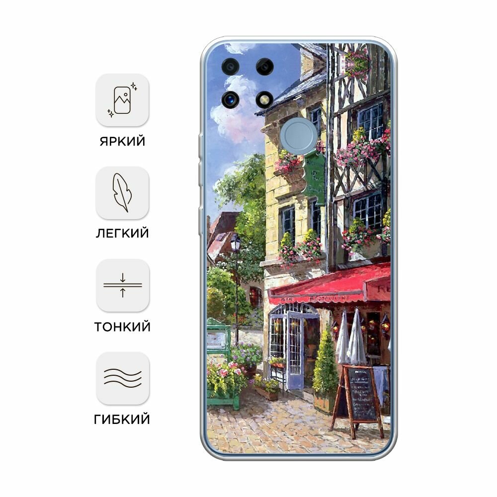 Чехол на Realme C25/C25s / Реалми С25/C25s с принтом "Старая улица" — фото 1