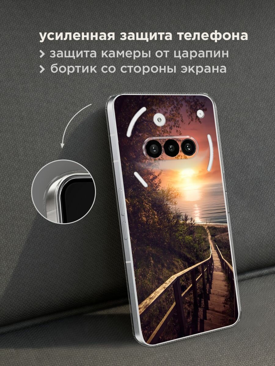 Чехол на Nothing Phone 3a / Нотинг Фон 3а с принтом "Мост у воды" — фото 1