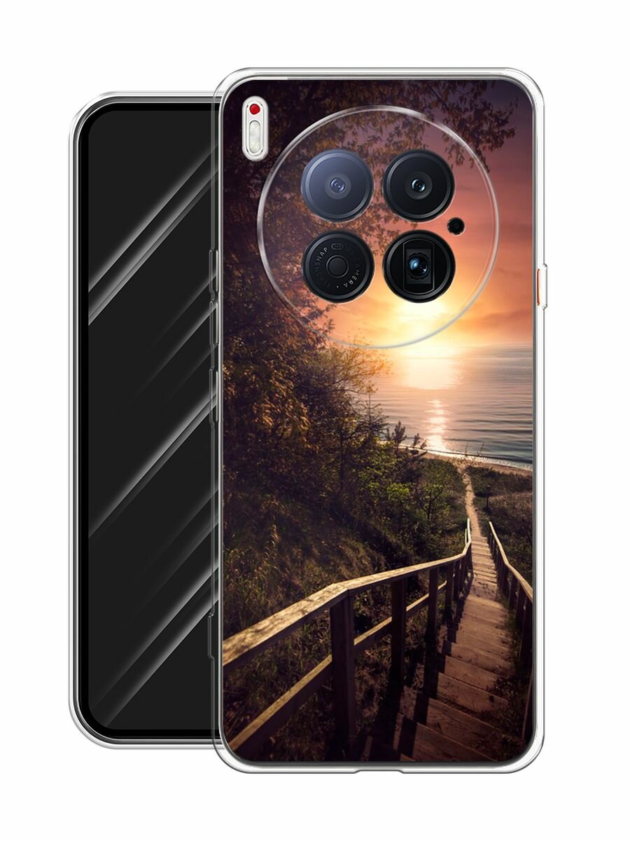 Чехол на Tecno Camon 40 Premier / Текно Камон 40 Премьер с принтом "Мост у воды" — фото 1