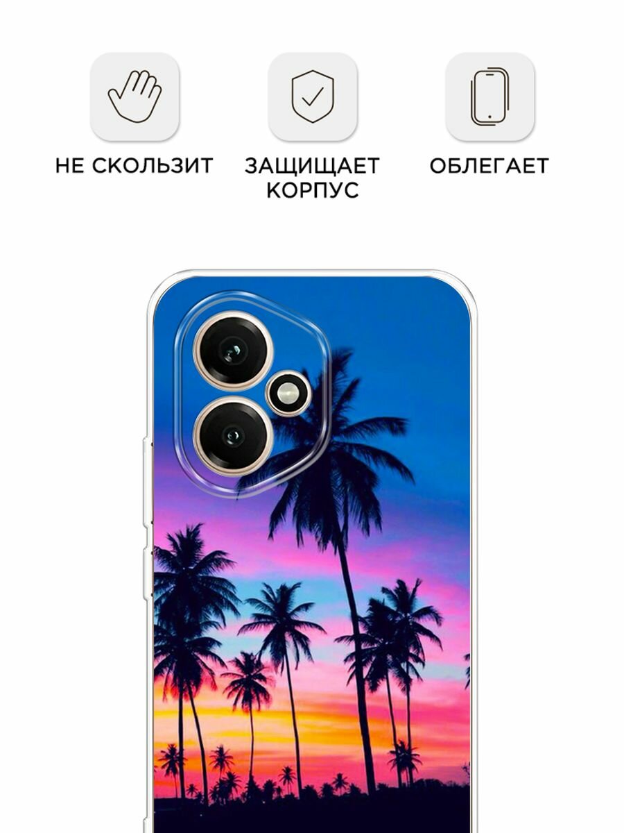 Силиконовый чехол на Honor 400 / Хонор 400 с принтом "Закат 5" — фото 1