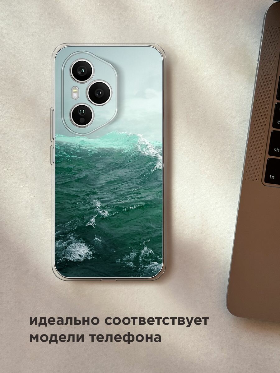 Силиконовый чехол на Honor 400 Pro / Хонор 400 Про с принтом "Волны 12" — фото 1