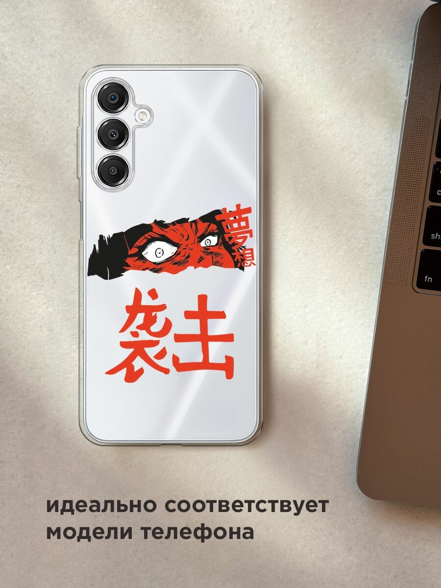 Чехол на Samsung Galaxy A16 / Самсунг А16 с принтом "Anime attack", прозрачный — фото 1