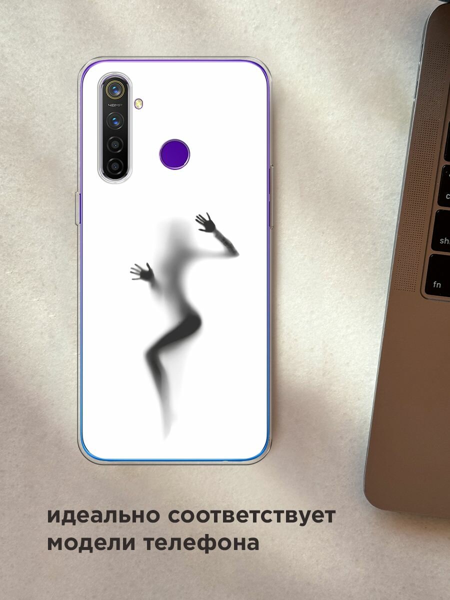 Чехол на Realme 5 Pro / Реалми 5 Про с принтом "Девушка в душе" — фото 1