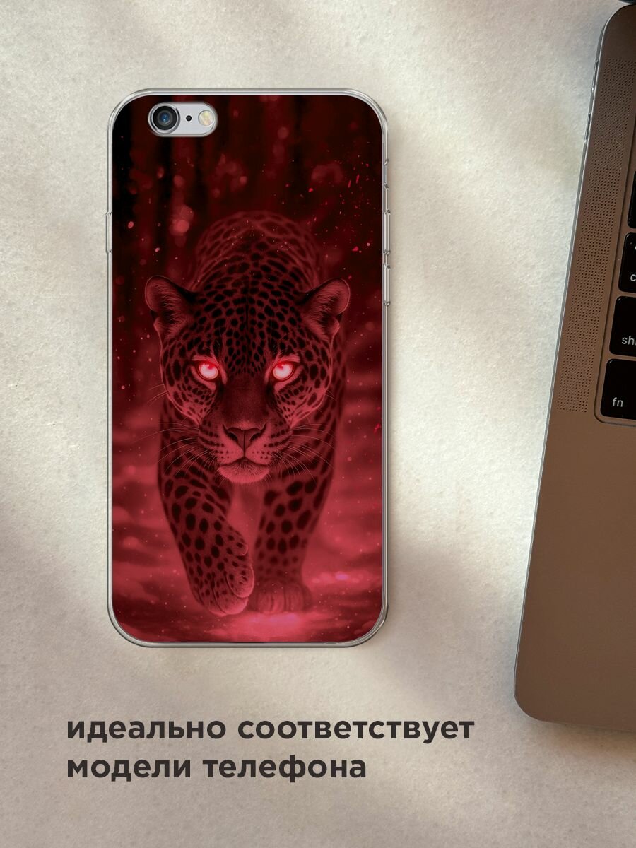 Чехол на Apple iPhone 6 / Айфон 6 с принтом "Магический леопард" — фото 1
