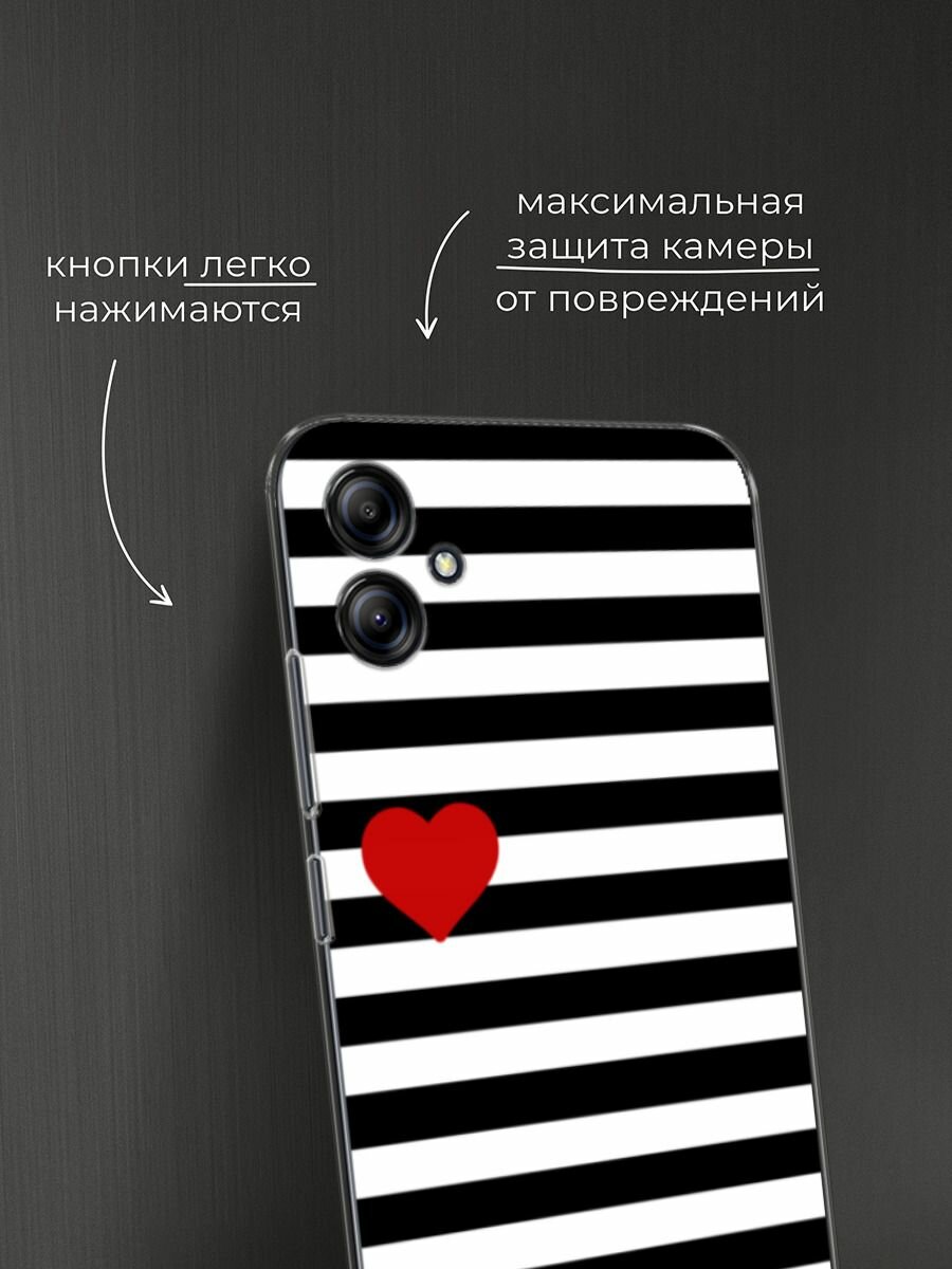 Чехол на Samsung Galaxy A04e / Самсунг A04e с принтом "Красное сердце" — фото 1