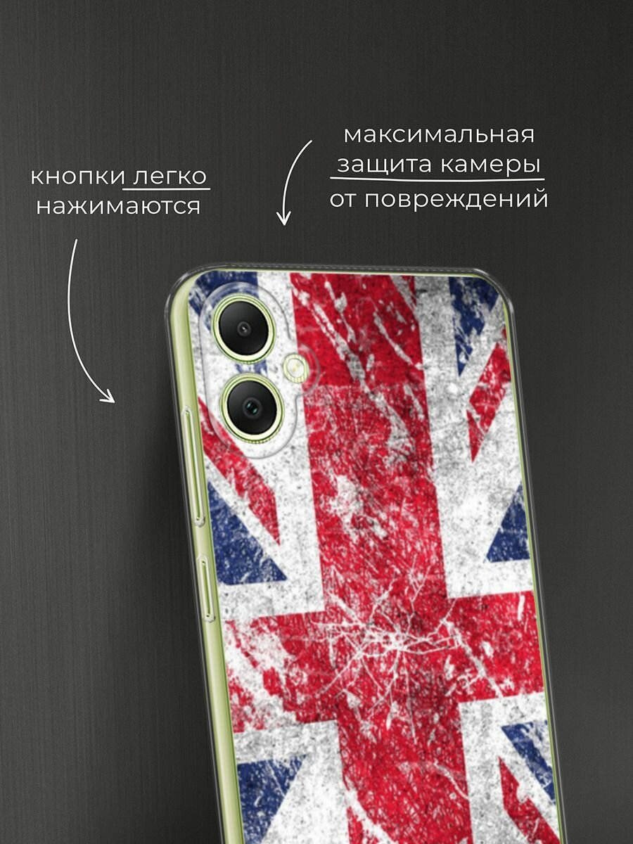 Чехол на Samsung Galaxy A05 / Самсунг Галакси A05 с принтом "Флаг британский" — фото 1
