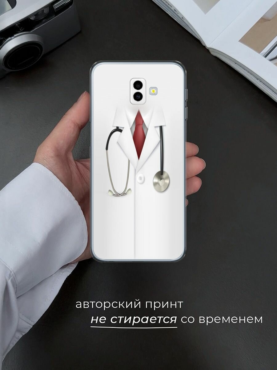 Чехол на Samsung Galaxy J6 + / Самсунг Галакси J6 Плюс 2018 с принтом "Халат врача" — фото 1