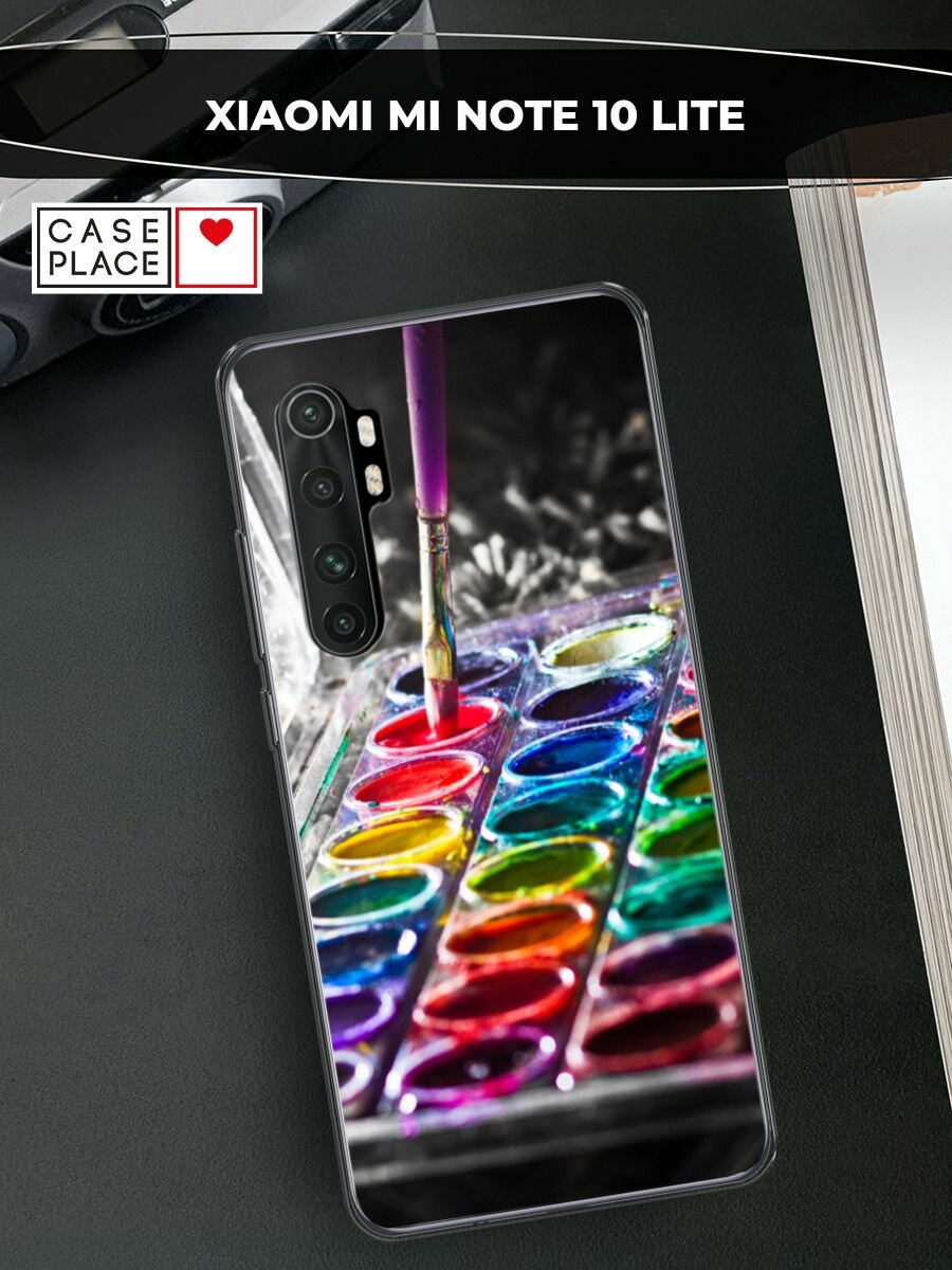 Чехол на Xiaomi Mi Note 10 lite / Сяоми Ми Нот 10 лайт с принтом "Палитра красок"