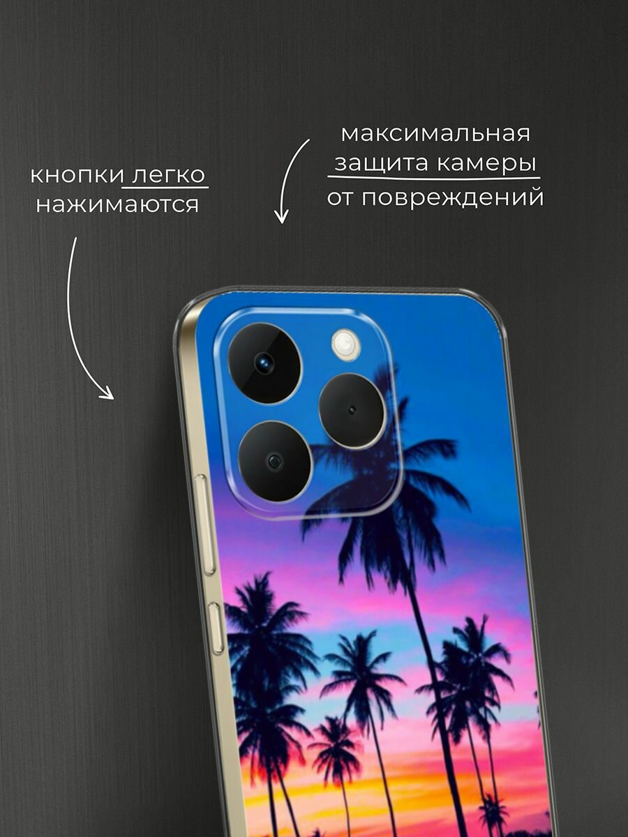 Силиконовый чехол на Realme 15T / Реалми 15Т с принтом "Закат 5" — фото 1