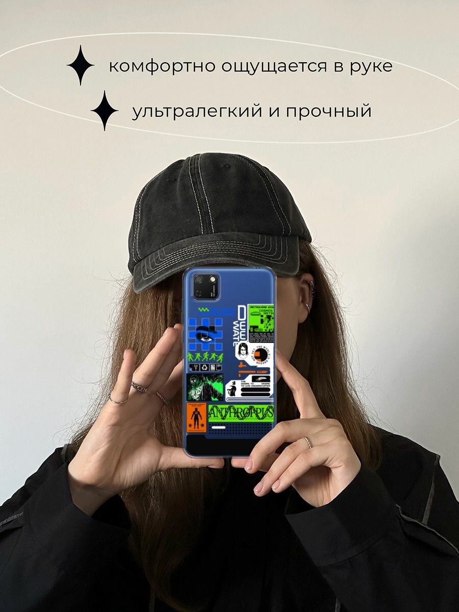 Чехол на Honor 9S/Huawei Y5p / Хонор 9S/Хуавей Y5p с принтом "Nothing impossible", прозрачный — фото 1