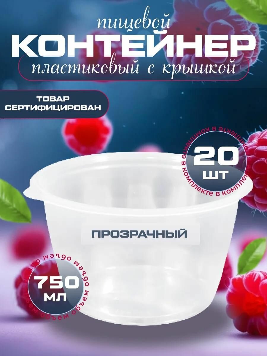 Контейнер одноразовый с крышкой