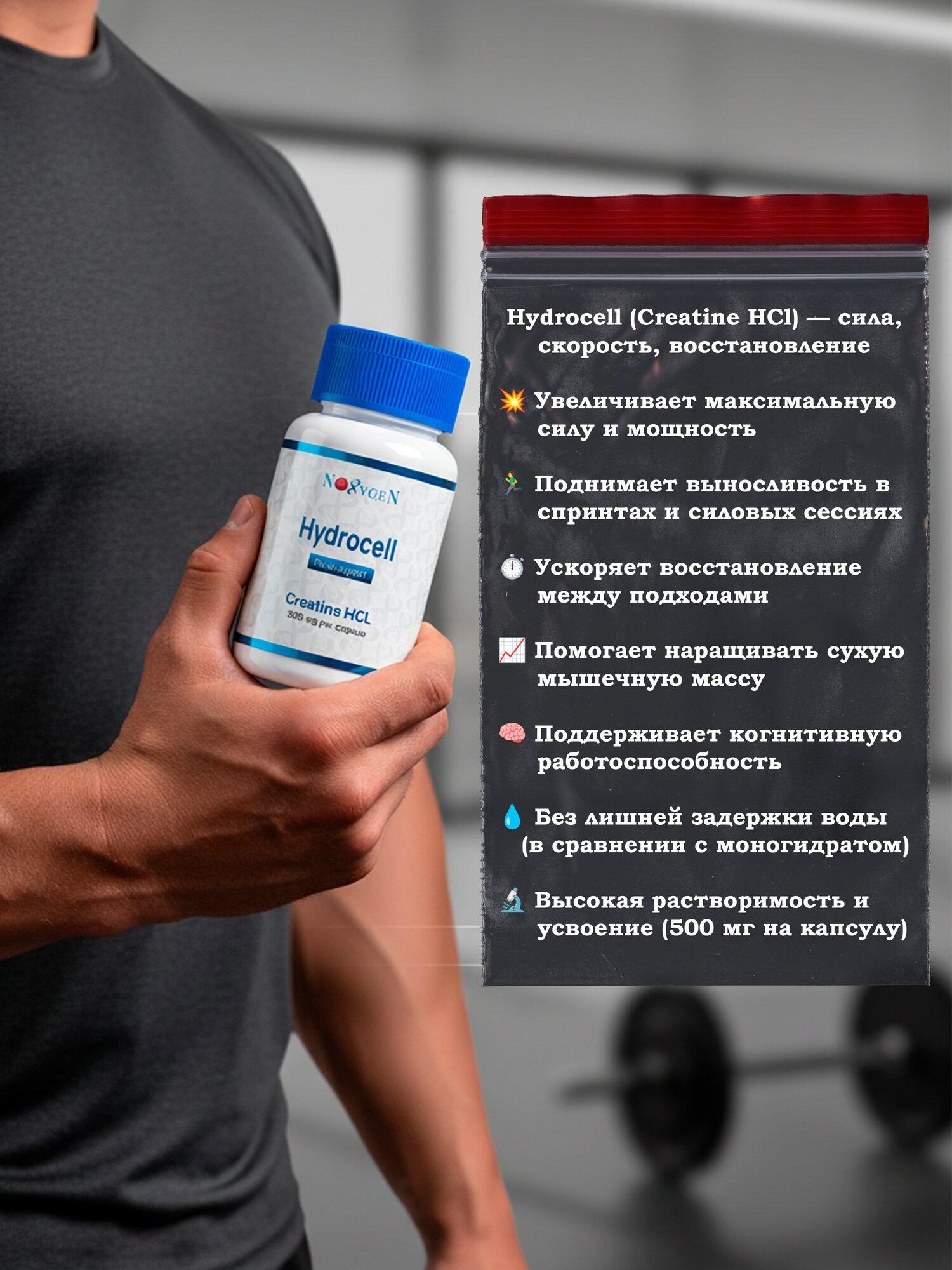 Hydrocell 500 мг 100 капс. креатин гидрохлорид